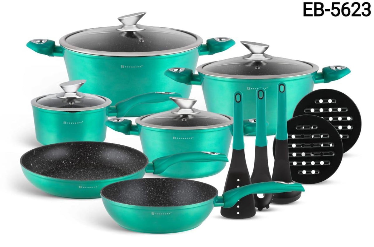15Pcs Edenberg Cookware Sets With Kitchen Tools – Homelux Kenya