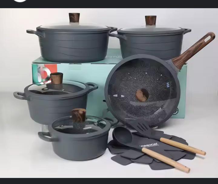 Donner wave nonstick cookware set 15pcs – Homelux Kenya