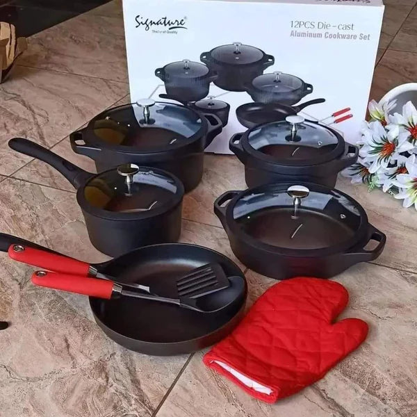 Signature 12pcs Diecast Cookware – Homelux Kenya