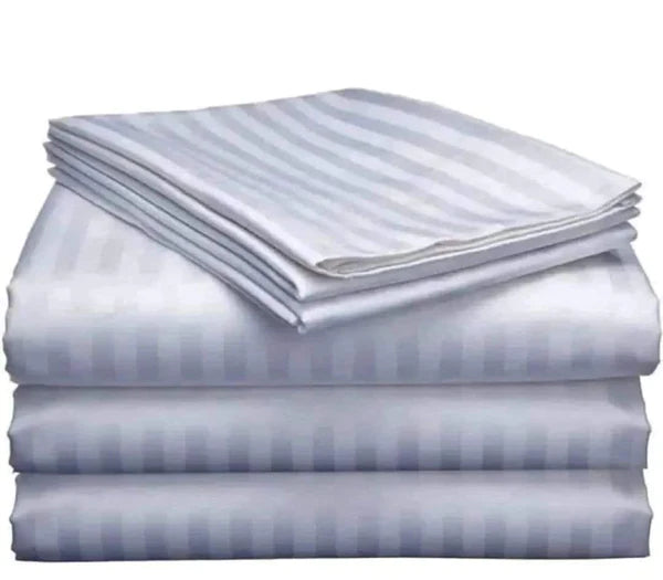 White Striped Flat Sheets – Homelux Kenya
