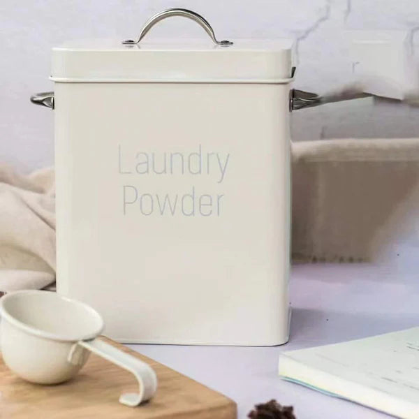Washing Powder Bucket, Multi-Purpose Storage Box Laundry Powder Tin Sq ...