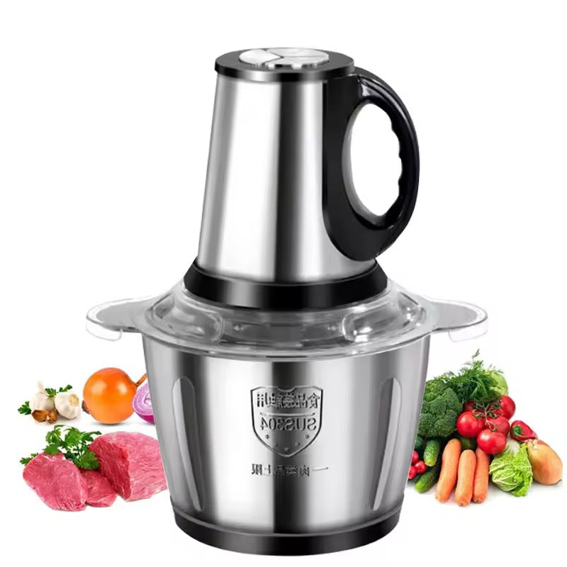 Stainless Steel Meat Blender Meat Mincer Grinder Electric Food Chopper ...