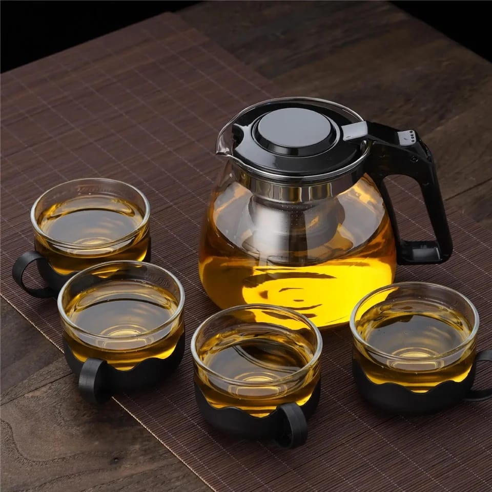5pc Transparent Heat Resistance Glass Infuser Tea set – Homelux Kenya