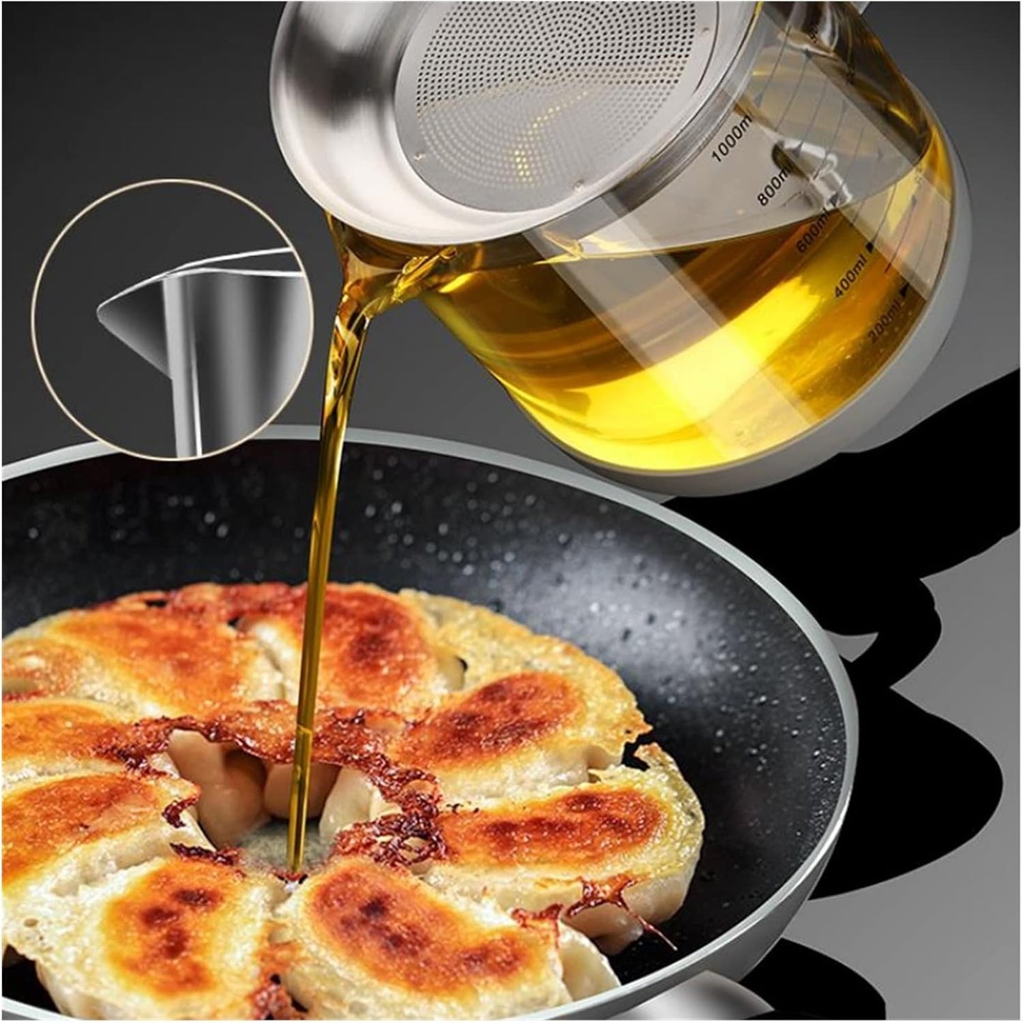 High borosilicate glass oil jar filter – Homelux Kenya