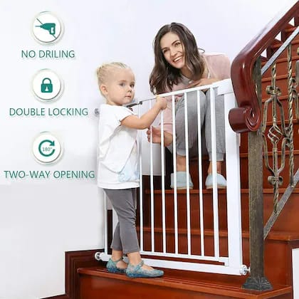 Baby Gate Child Safety Door Baby kids Gate Cating Door Indoor Dog Fenc ...