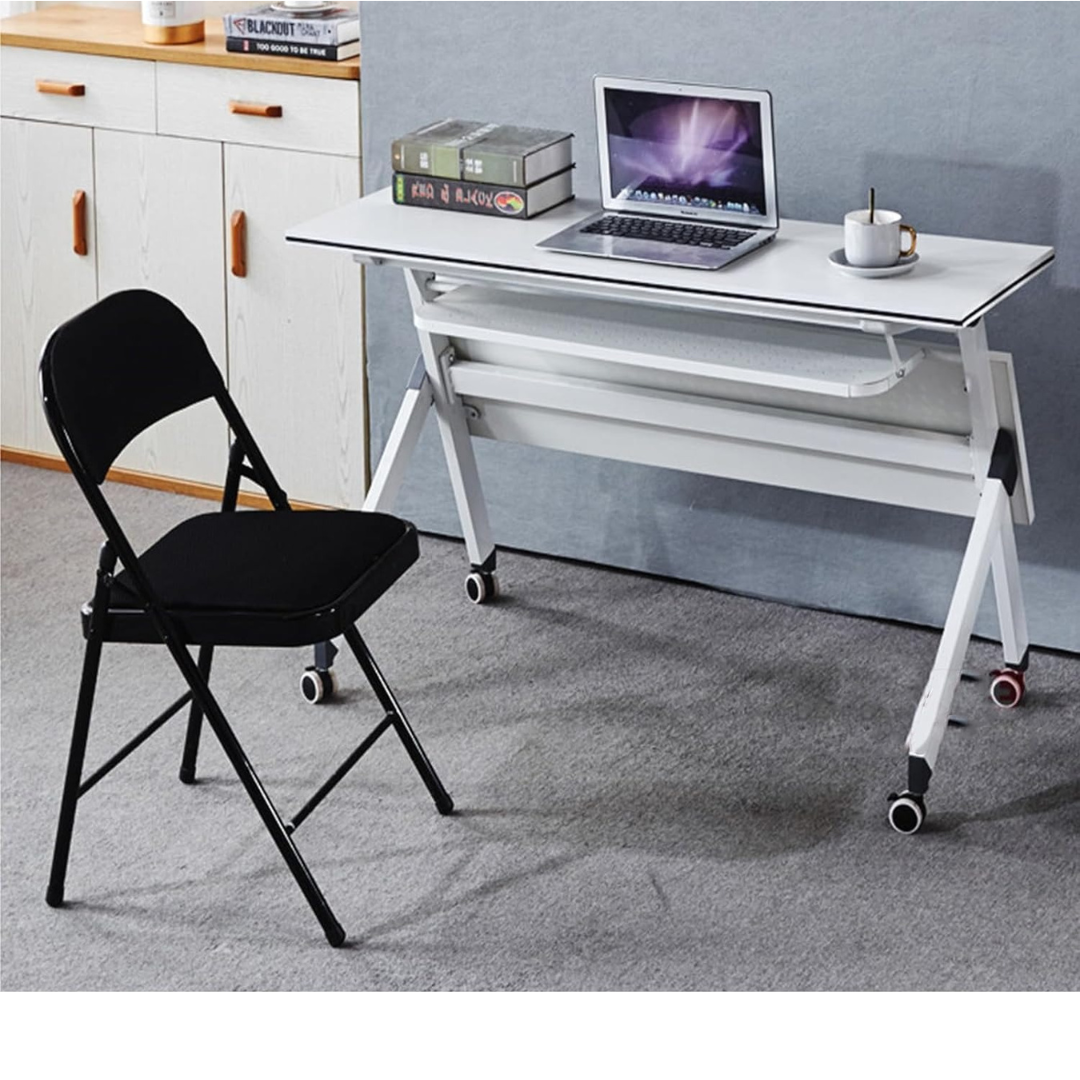 Foldable Movable Study Desk Table laptop stand With Wheels – Homelux Kenya