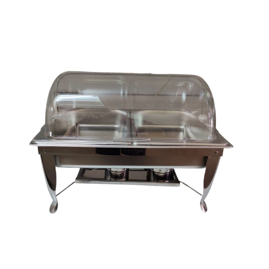 Stainless Steel Buffet Set, Buffet Food Roll Top Chafing Dish Servers ...