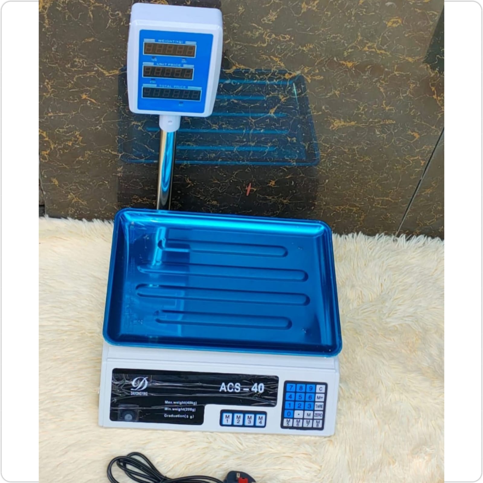 ACS Digital Rechargeable Weighing Scale with arm – Homelux Kenya