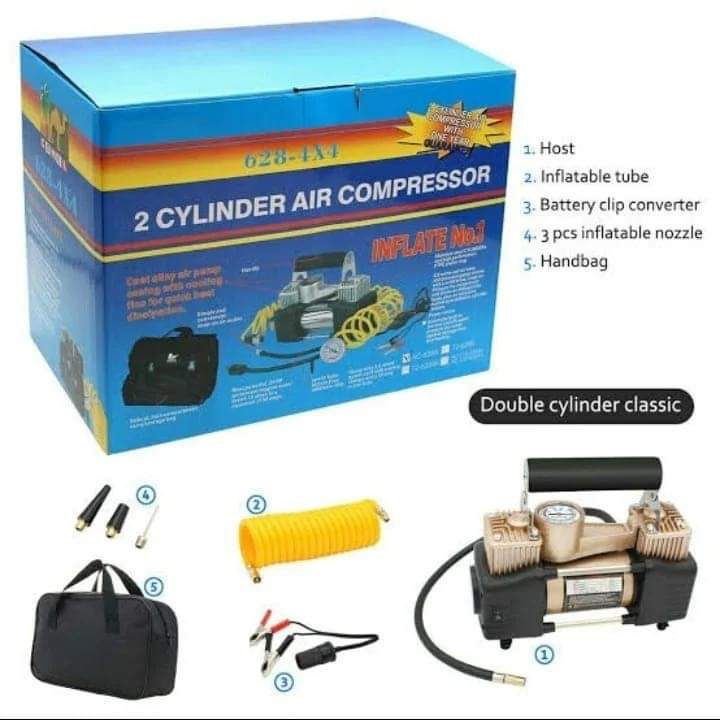 Double cylinder tyre inflator store