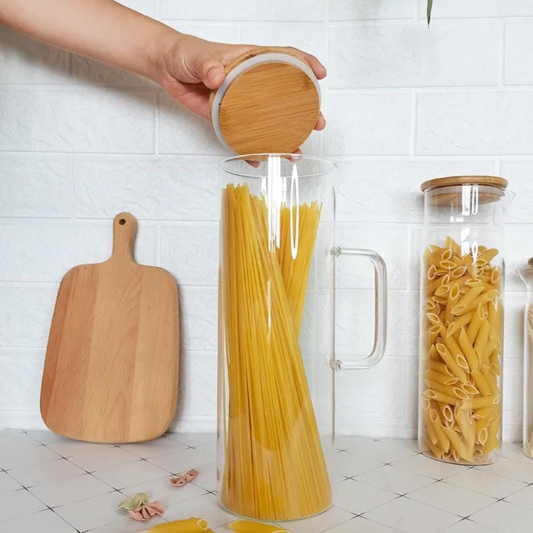 2ltr airtight glass cereal holder with handle – Homelux Kenya