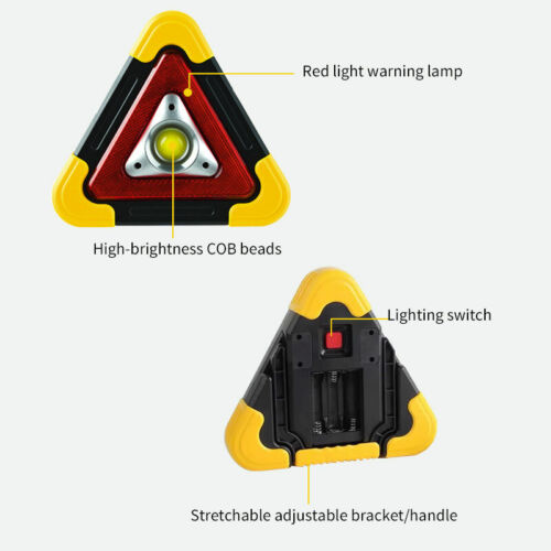 Battery powered 3 mode triangle warning light stand. – Homelux Kenya