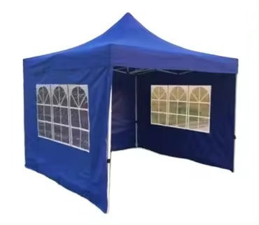 Blue canopy tent with sidewalls and Windows. – Homelux Kenya