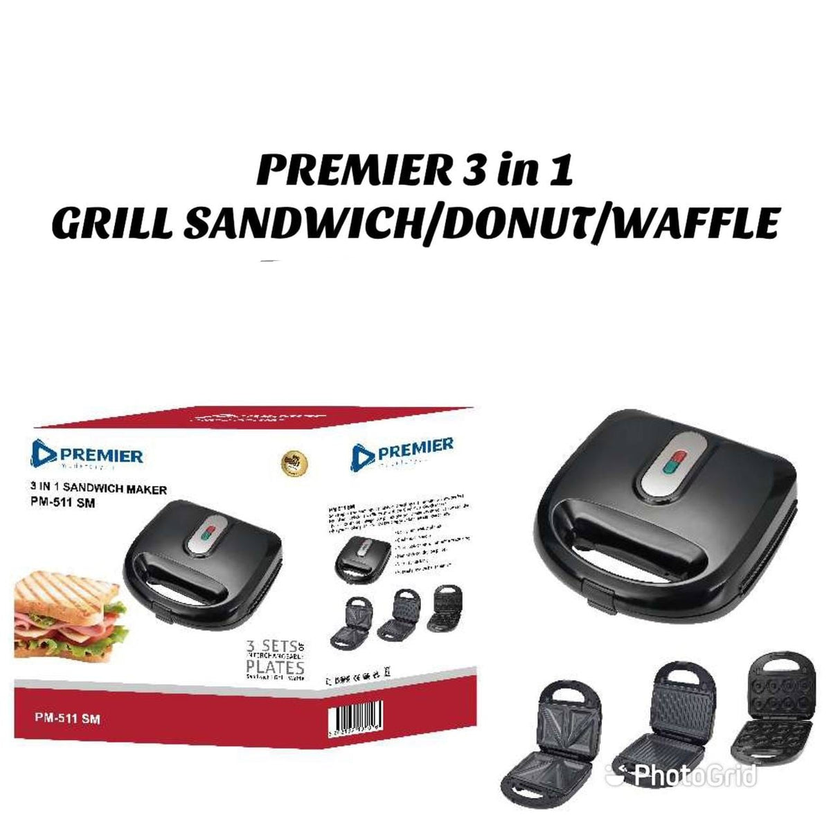 Premier 3 in one sandwich makers – Homelux Kenya