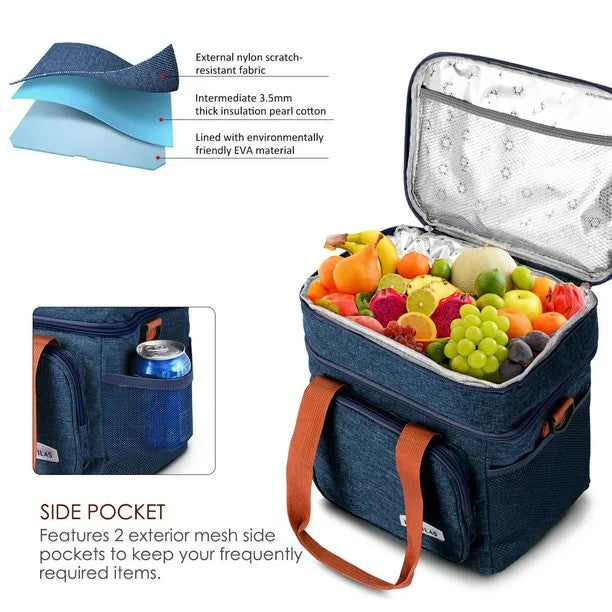Double Compartment (15L) Lunch Bag – Homelux Kenya
