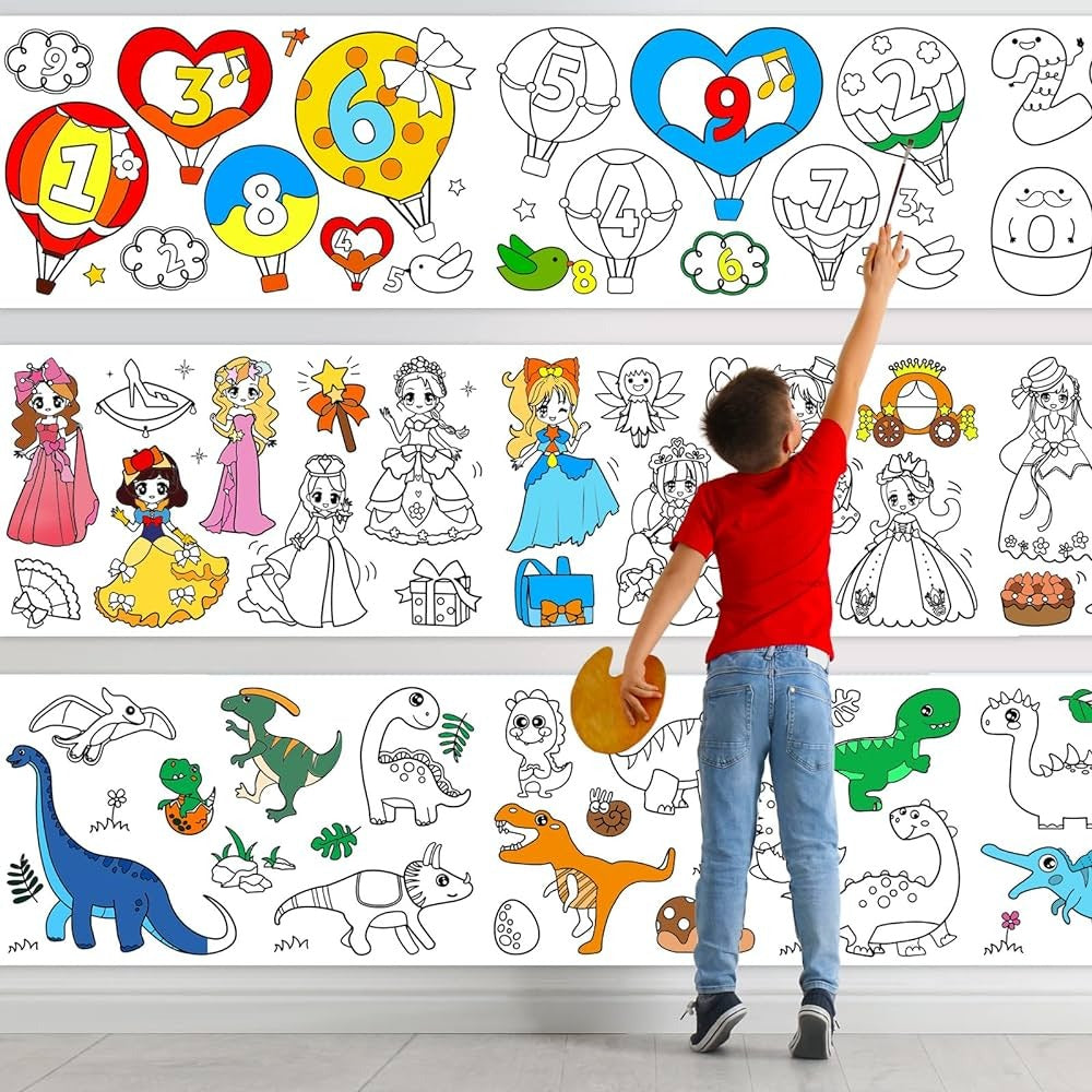 Children's Drawing Roll Coloring Paper 10m long for Kid Early Educatio ...