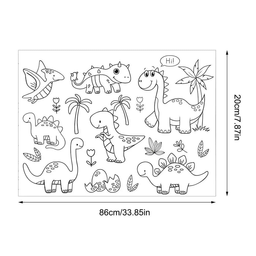 Children Coloring Paper Sticky Color Filling Paper Graffiti Scroll Col ...